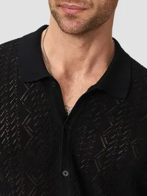 John Varvatos Emil Pointelle Sweater Shirt