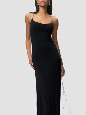 Herve Leger The Aviva Chain-trim Jersey Gown