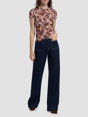 L'Agence Nolan Patch Pocket Wide-leg Jeans - Koval