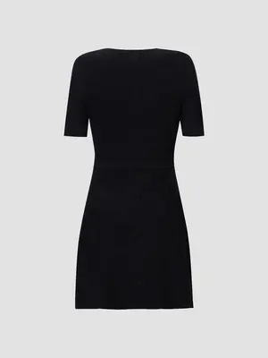 Herve Leger Winslow Button-embellished Minidress - Black