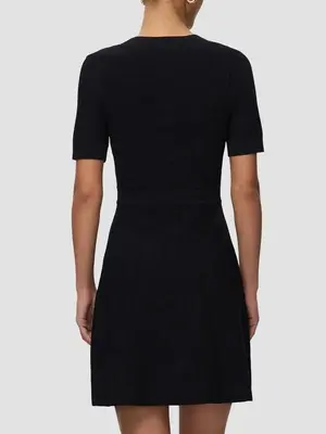Herve Leger Winslow Button-embellished Minidress - Black