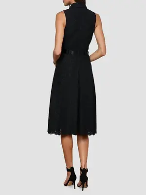 L'Agence Kylo Cotton-blend Lace Belted Shirtdress