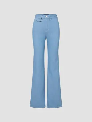 Veronica Beard Crosbie High-rise Wide-leg Denim Pants