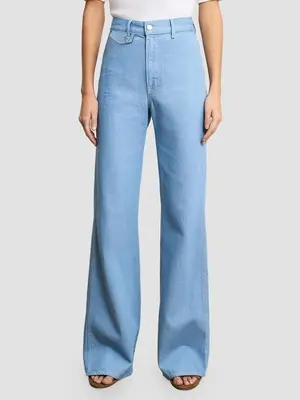 Veronica Beard Crosbie High-rise Wide-leg Denim Pants