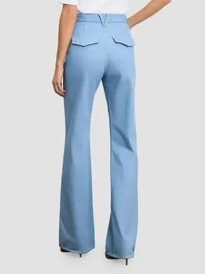 Veronica Beard Crosbie High-rise Wide-leg Denim Pants