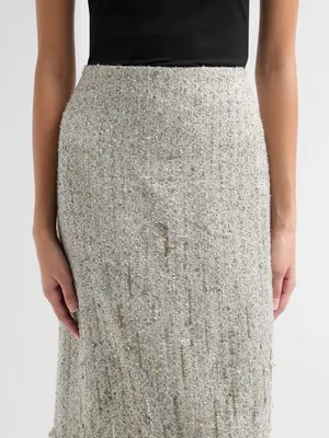 UNGARO Edith Tweed Knee-length Skirt
