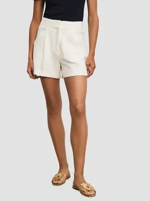 Veronica Beard Marbeau Pleated Shorts - Dove