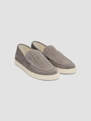 Brunello Cucinelli Herringbone Suede Loafers - Cloud