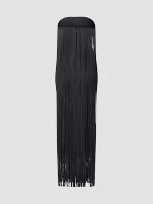 Herve Leger The Briar Strapless Fringe Gown