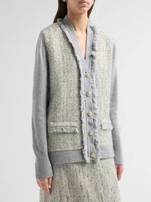 UNGARO Trina Tweed Cardigan