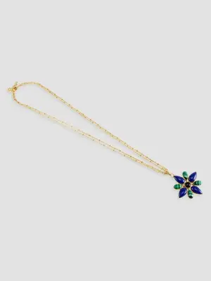 ANABEL ARAM Forza 18k--plated & Multi-gemstone Flower Pendant