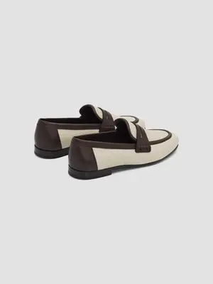 Brunello Cucinelli Micro Raffia Loafers