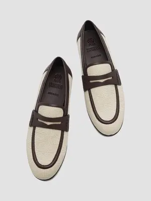 Brunello Cucinelli Micro Raffia Loafers