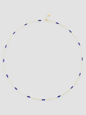 ANABEL ARAM Forza 18k-gold-plated & Lazuli Long Beaded Necklace - Lapis