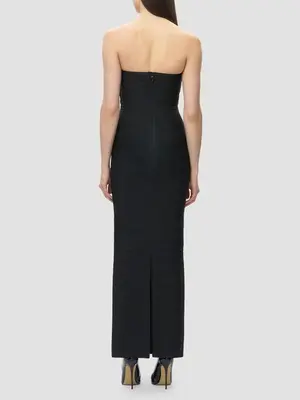 Herve Leger The Metallic Kayla Bandage Strapless Gown