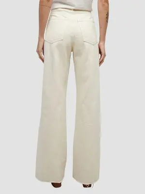 Veronica Beard Taylor High-rise Wide-leg Jeans - Ecru