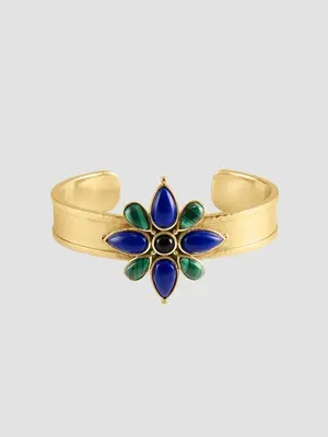 ANABEL ARAM Forza 18k--plated & Multi-gemstone Cuff - Gold