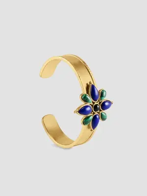 ANABEL ARAM Forza 18k--plated & Multi-gemstone Cuff