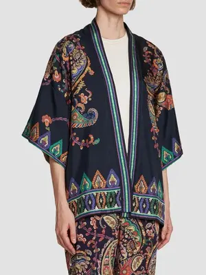 Etro Kesa Paisley Stretch Cotton Jacket
