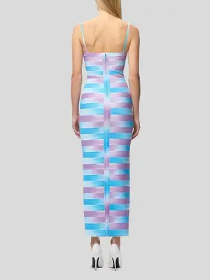 Herve Leger The Cara Ombré Stripe Gown