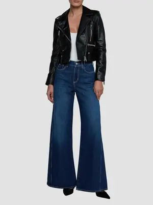 L'Agence Blakely Leather Biker Jacket