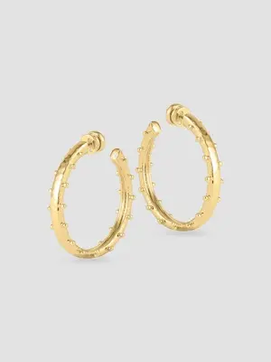ANABEL ARAM Milos 18k--plated Medium Studded Hoop Earrings - Gold