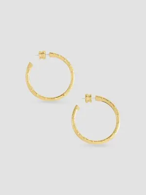 ANABEL ARAM Milos 18k--plated Medium Studded Hoop Earrings