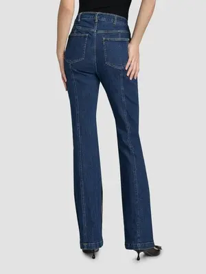Cinq À Sept Joan Faux-leather Panel Jeans