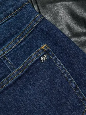 Cinq À Sept Joan Faux-leather Panel Jeans