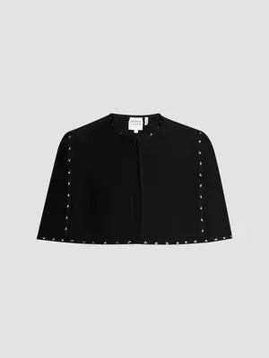Herve Leger The Juliette Embellished Cape - Black