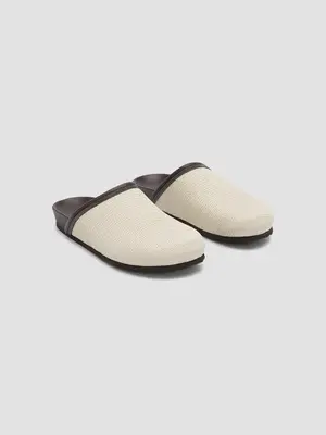 Brunello Cucinelli Micro Raffia Slippers