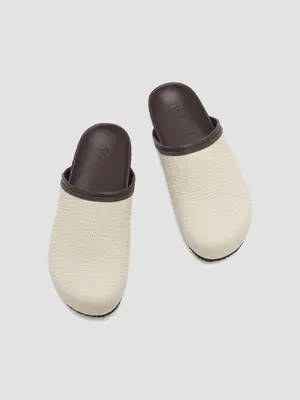 Brunello Cucinelli Micro Raffia Slippers