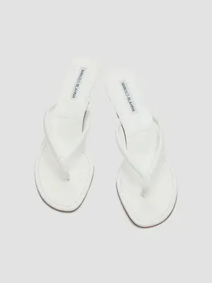 Manolo Blahnik Paterno 50mm Leather Sandals