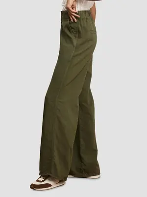 Veronica Beard Kasey Wide-leg Flat Front Pants - Army