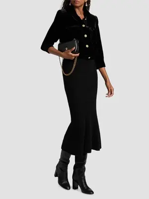 L'Agence Jia Cropped Velvet Jacket