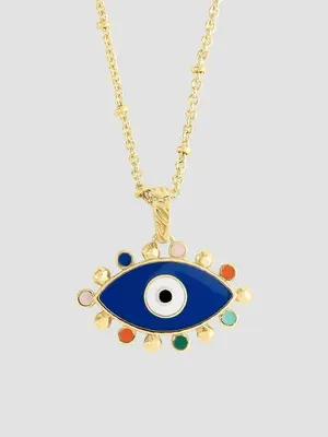 ANABEL ARAM Milos 18k-gold-plated & Enamel Evil Eye Charm - Multi