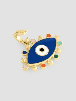 ANABEL ARAM Milos 18k-gold-plated & Enamel Evil Eye Charm