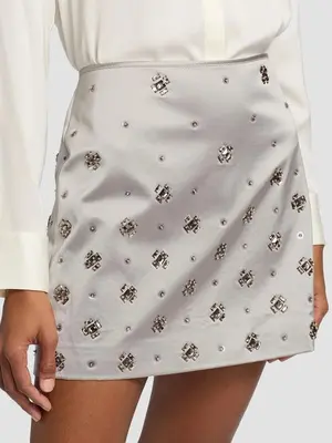 Veronica Beard Olenna Crystal-embellished A-line Miniskirt