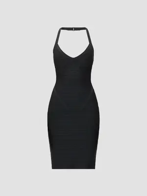 Herve Leger 40th Anniversary The Opening Night Knee-length Dress - Black