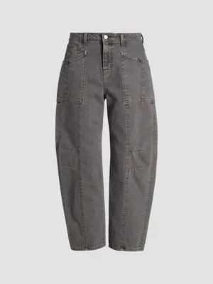 L'Agence Cody Rodeo Barrel-leg Jeans - Medium Grey
