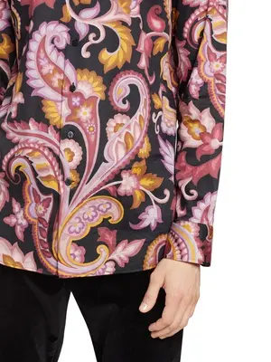 Etro Paisley Cotton Button-front Shirt - Printed Black Base