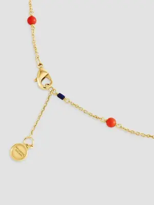 ANABEL ARAM Milos 18k-gold-plated & Natural Stone Beaded Necklace