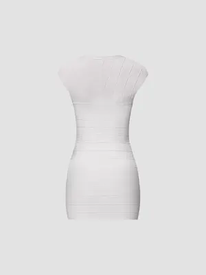 Herve Leger The Champagne Bandage Minidress