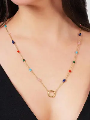 ANABEL ARAM Milos 18k-gold-plated & Natural Stone Necklace