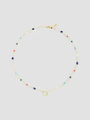 ANABEL ARAM Milos 18k-gold-plated & Natural Stone Necklace