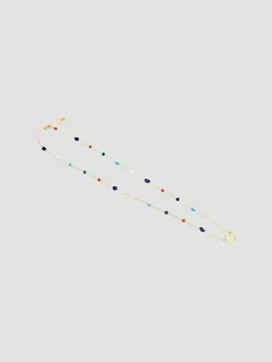 ANABEL ARAM Milos 18k-gold-plated & Natural Stone Necklace