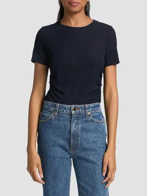 Veronica Beard Remus Slub T-shirt - Navy