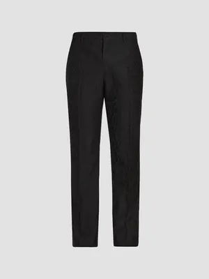 Etro Roma Tonal Animal-print Straight-leg Trousers