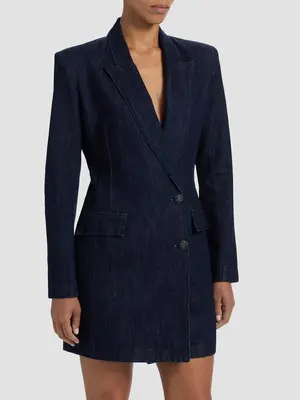 L'Agence Kylan Denim Blazer Minidress