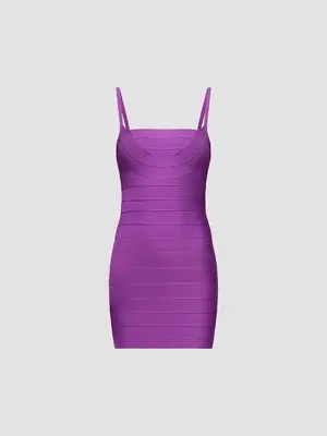 Herve Leger 40th Anniversary The Dance Floor Minidress - Pansy